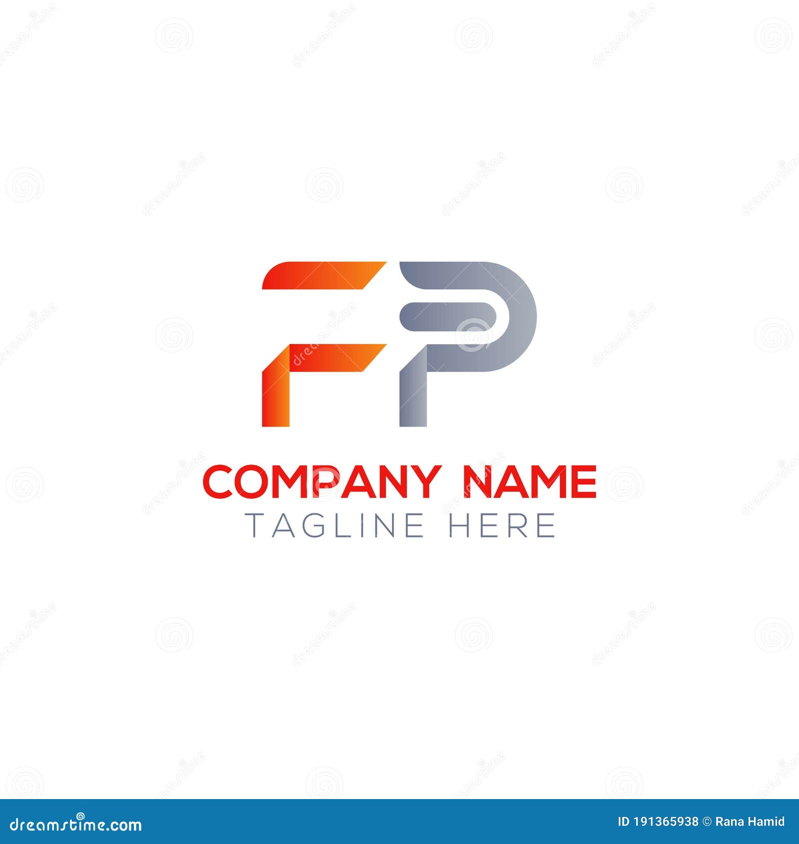 Initial FP Letter Logo with Creative Modern Business Typography Vector ...