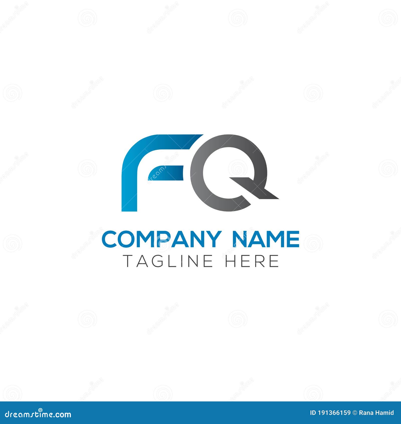 Initial FQ Letter Logo with Creative Modern Business Typography Vector ...