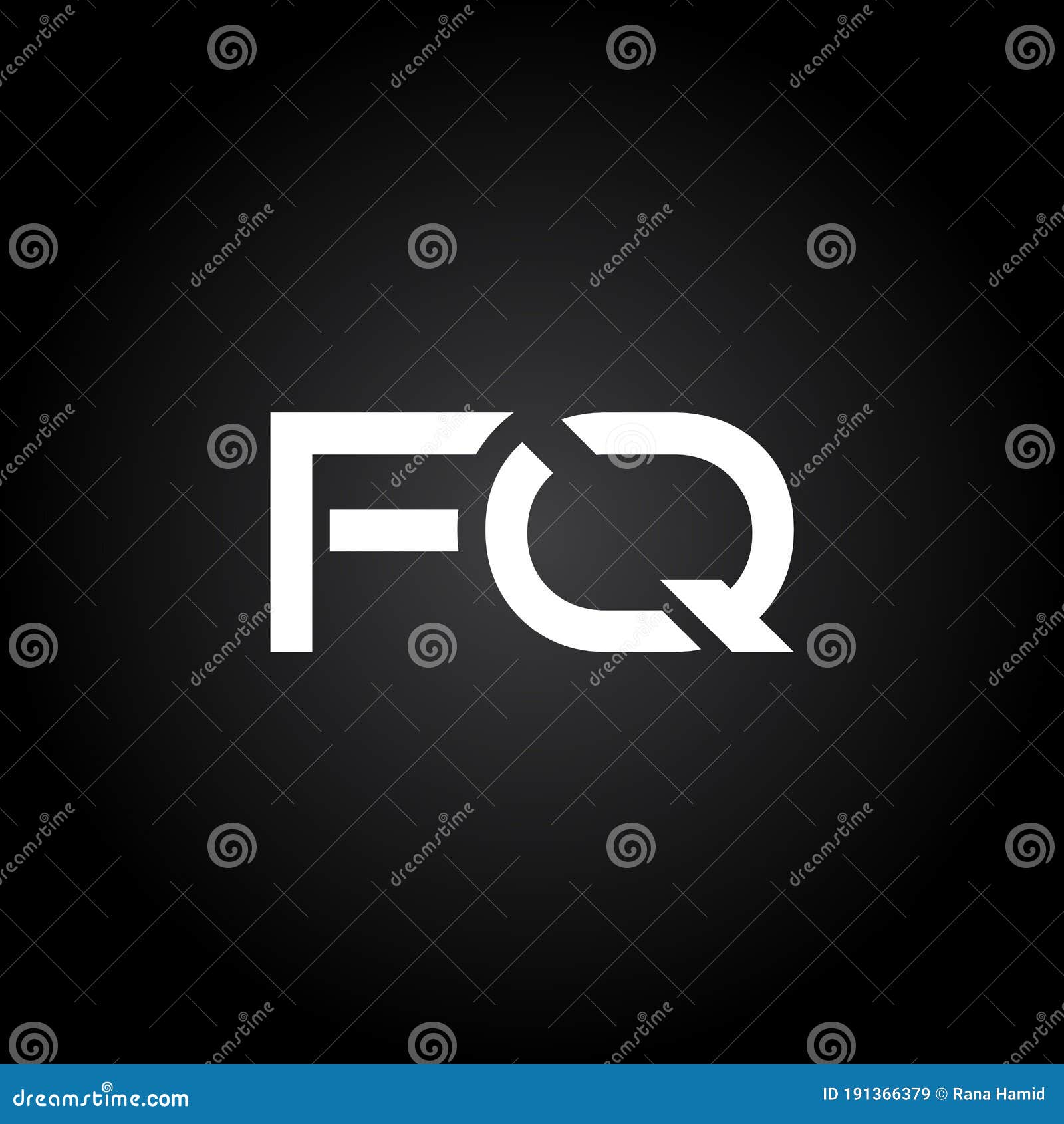 Initial FQ Letter Logo with Creative Modern Business Typography Vector ...