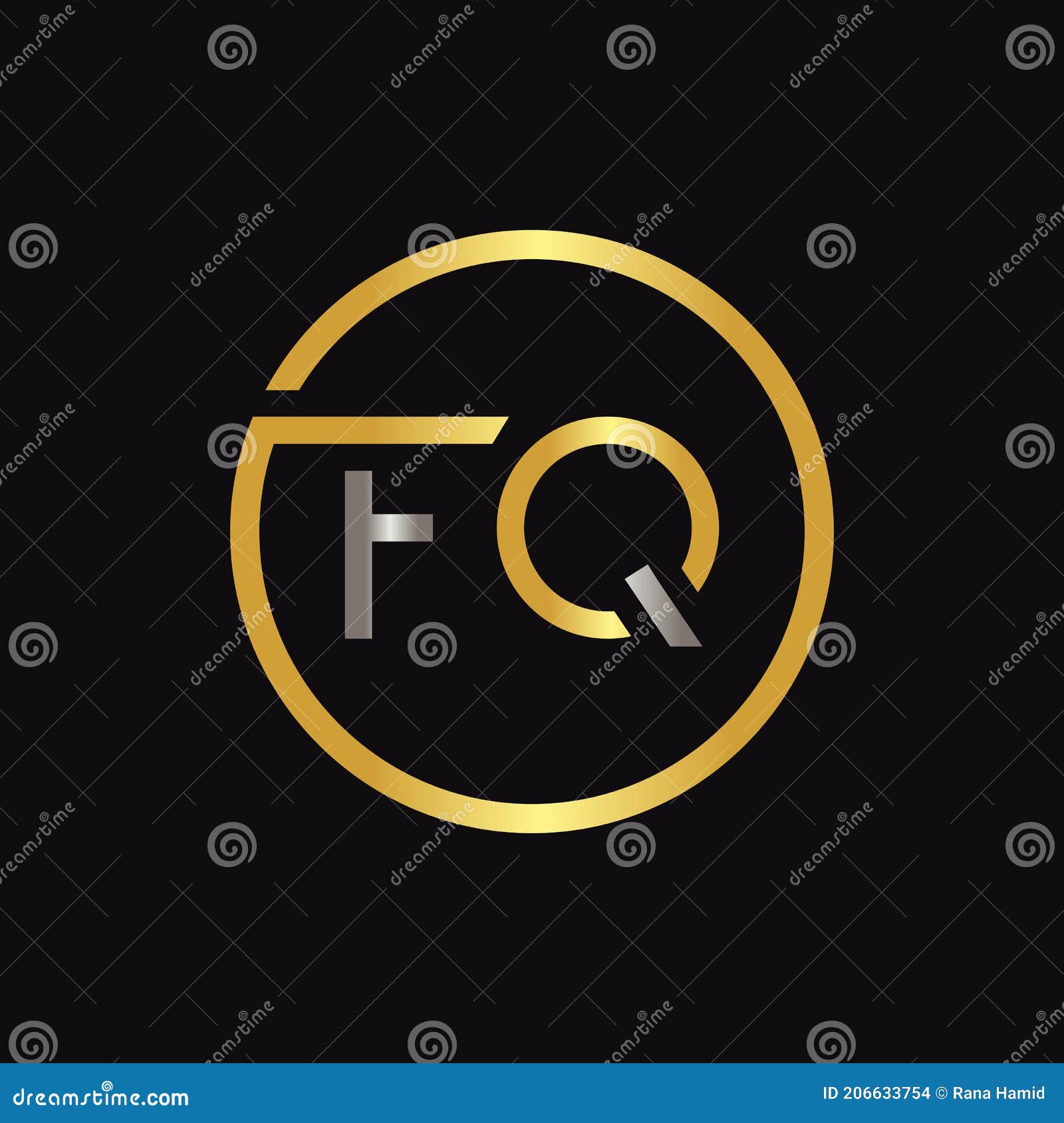 Initial FQ Letter Logo Creative Typography Vector Template. Creative ...