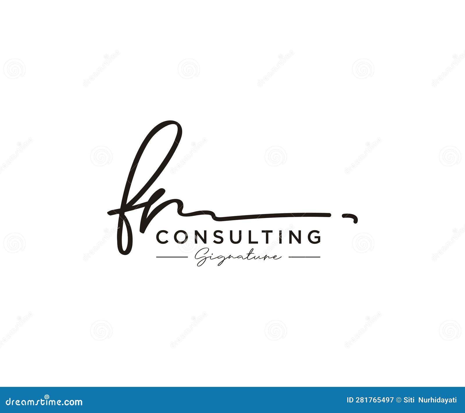 Initial FR Signature Logo Collection Template Vector. Hand Drawn ...