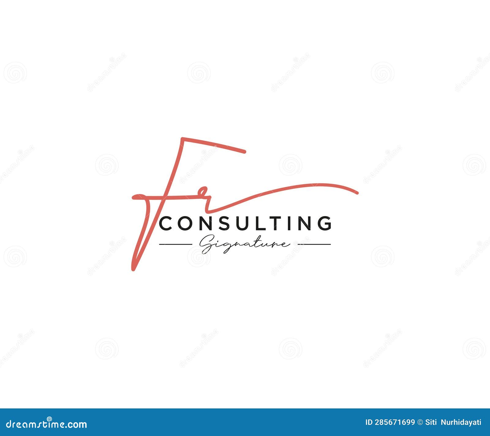 Initial FR Signature Logo Collection Template Vector. Hand Drawn ...