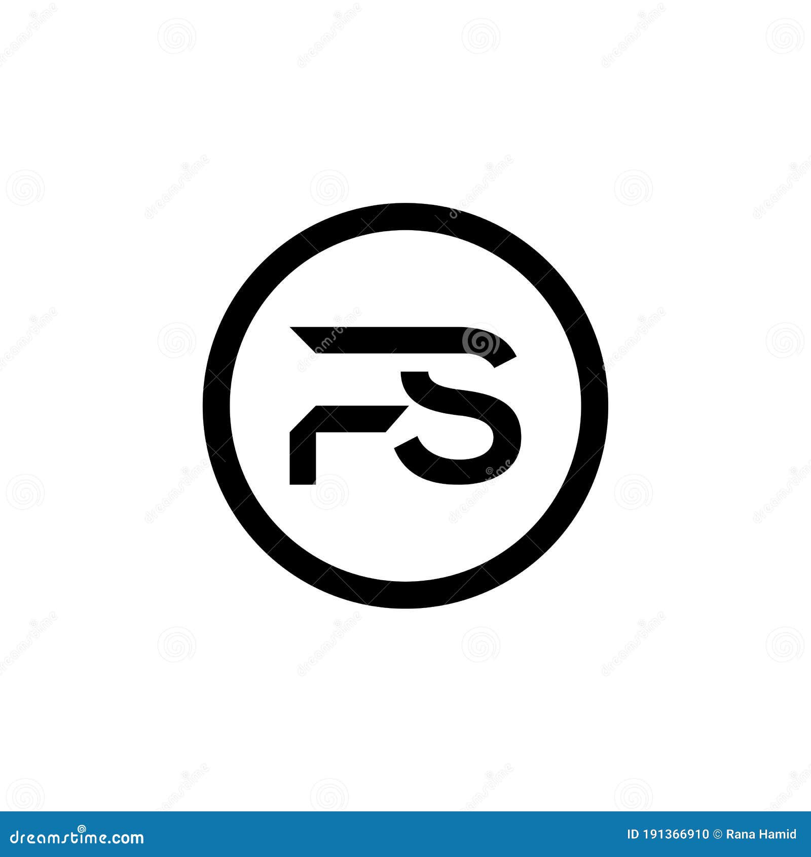 Initial FS Letter Logo with Creative Modern Business Typography Vector ...