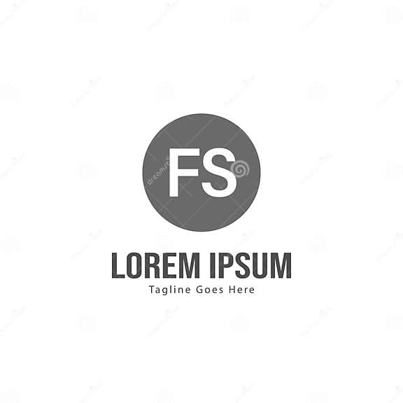 Initial FS Logo Template with Modern Frame. Minimalist FS Letter Logo ...