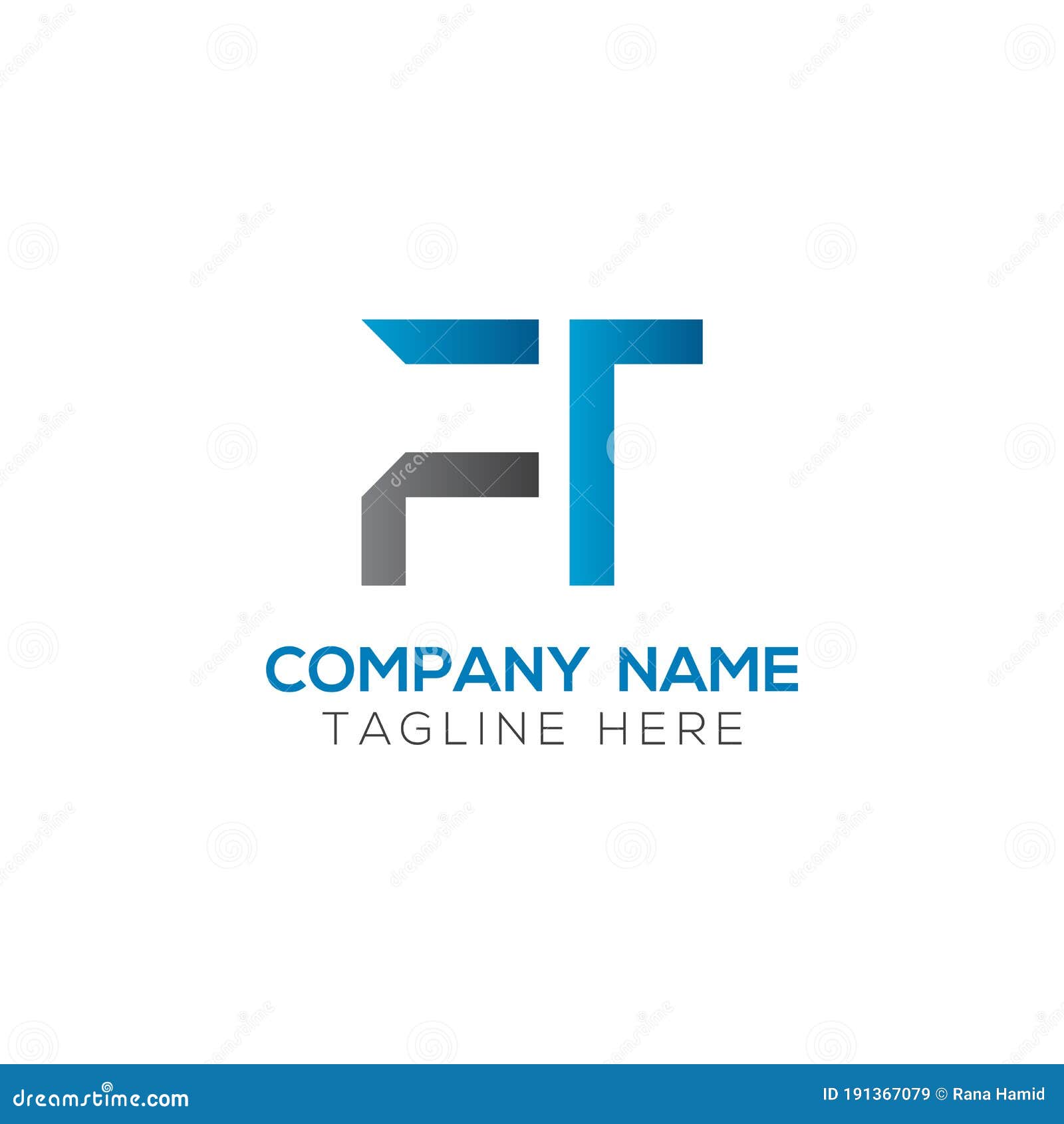 Initial FT Letter Logo with Creative Modern Business Typography Vector ...