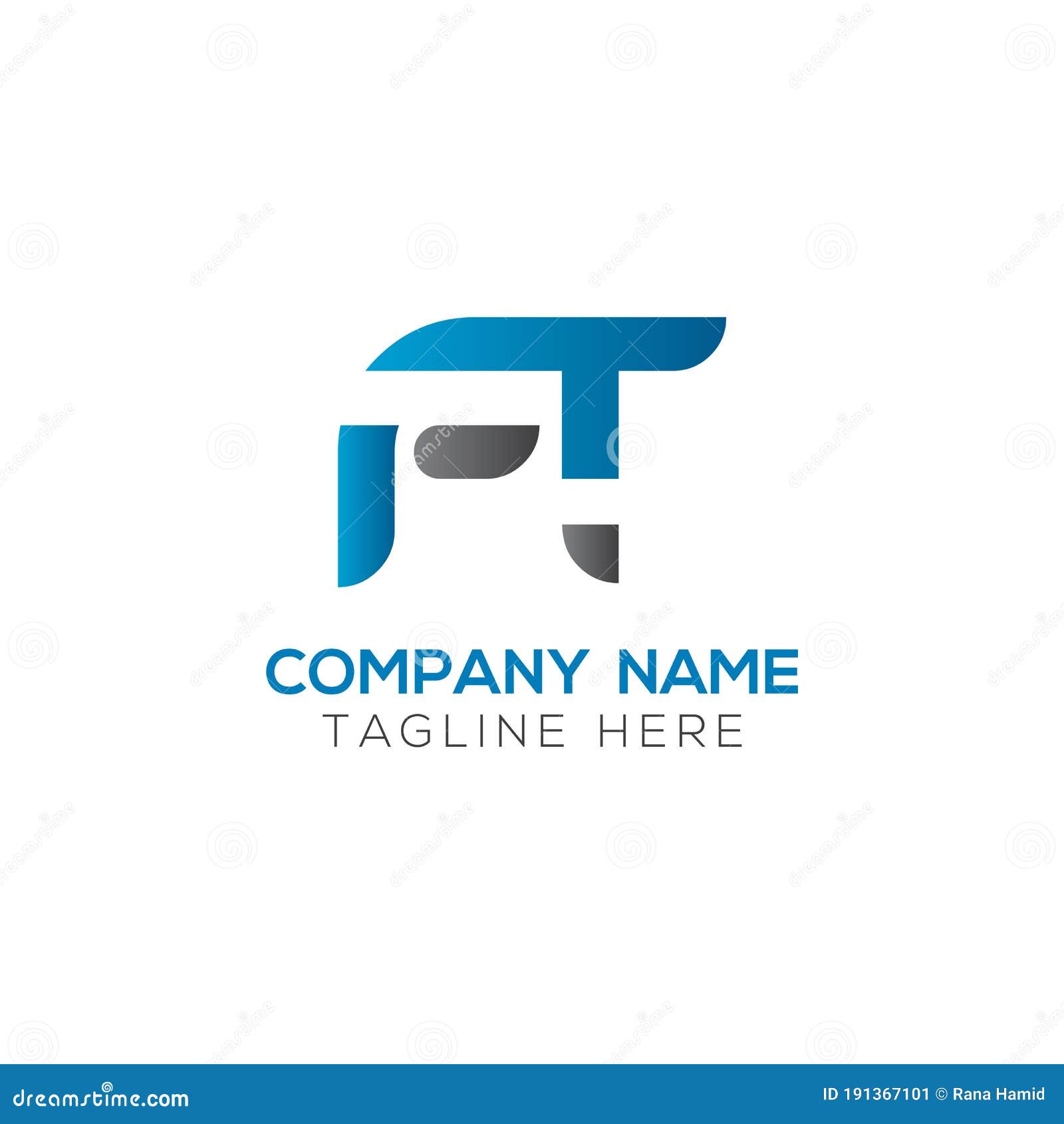 Initial FT Letter Logo with Creative Modern Business Typography Vector ...