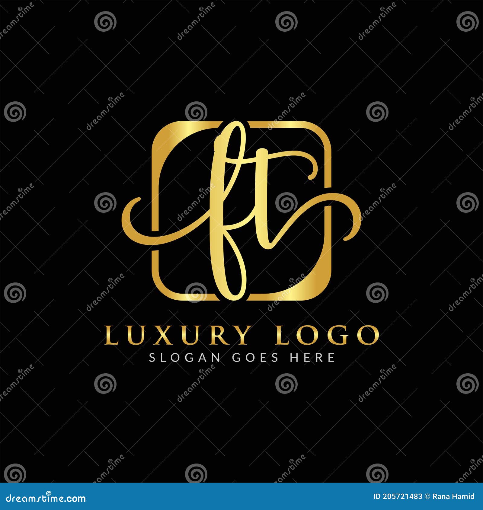 Initial FT Letter Logo with Creative Modern Business Typography Vector ...
