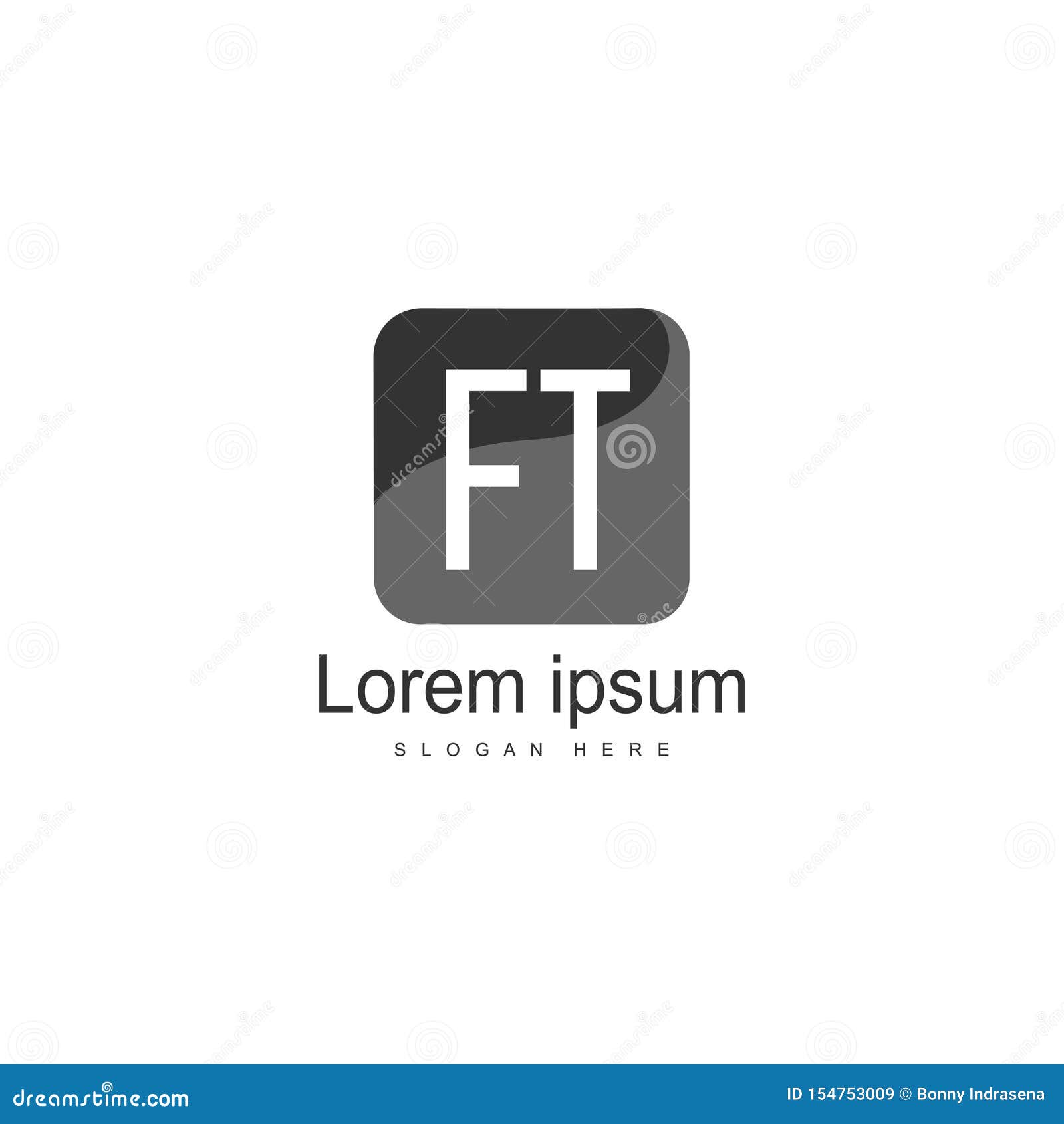 Initial FT Logo Template with Modern Frame. Minimalist FT Letter Logo ...