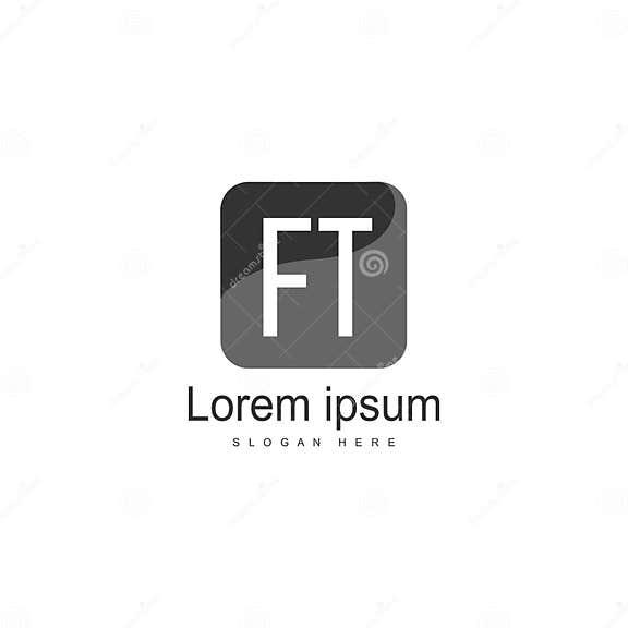 Initial FT Logo Template with Modern Frame. Minimalist FT Letter Logo ...
