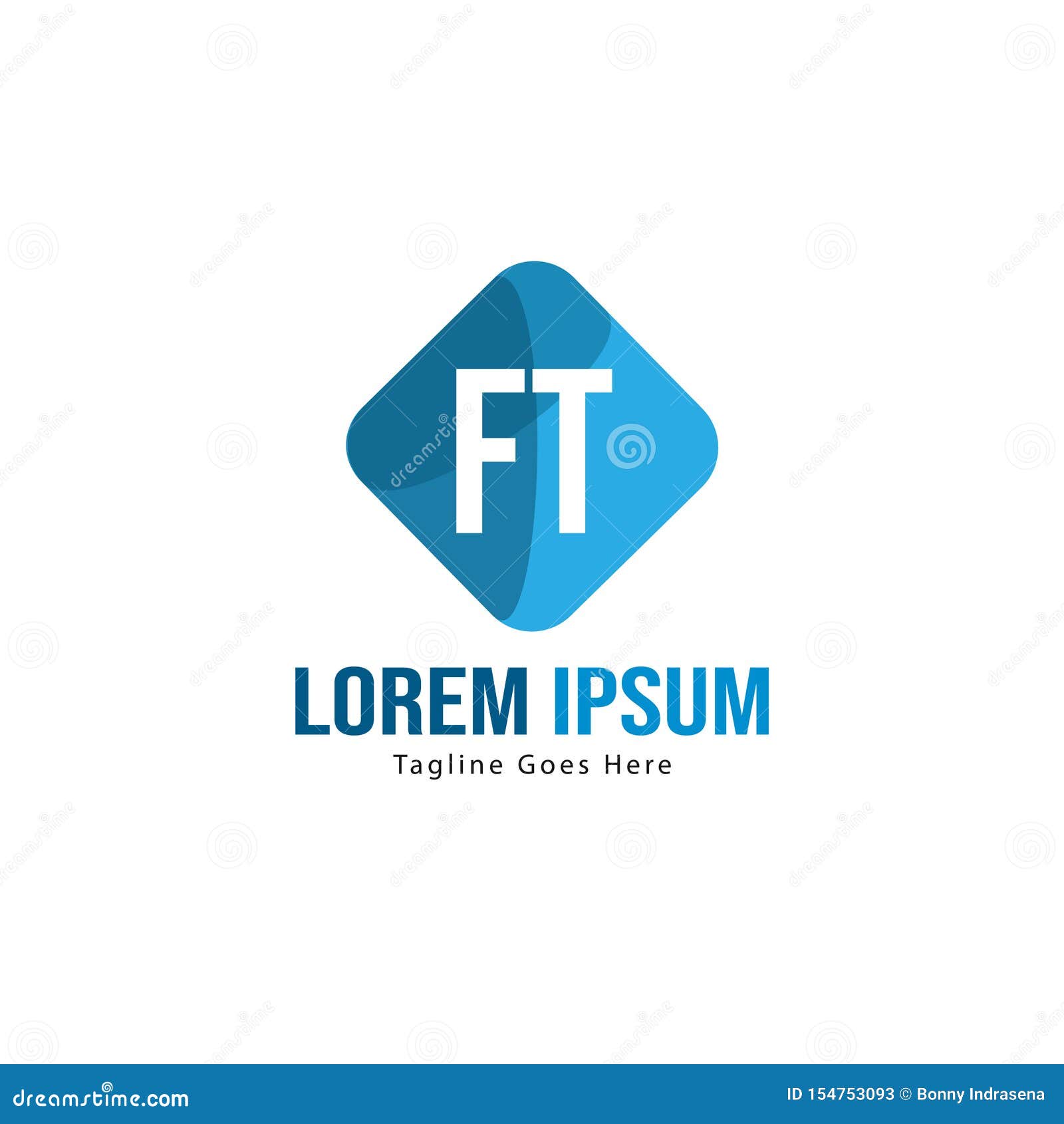 Initial FT Logo Template with Modern Frame. Minimalist FT Letter Logo ...