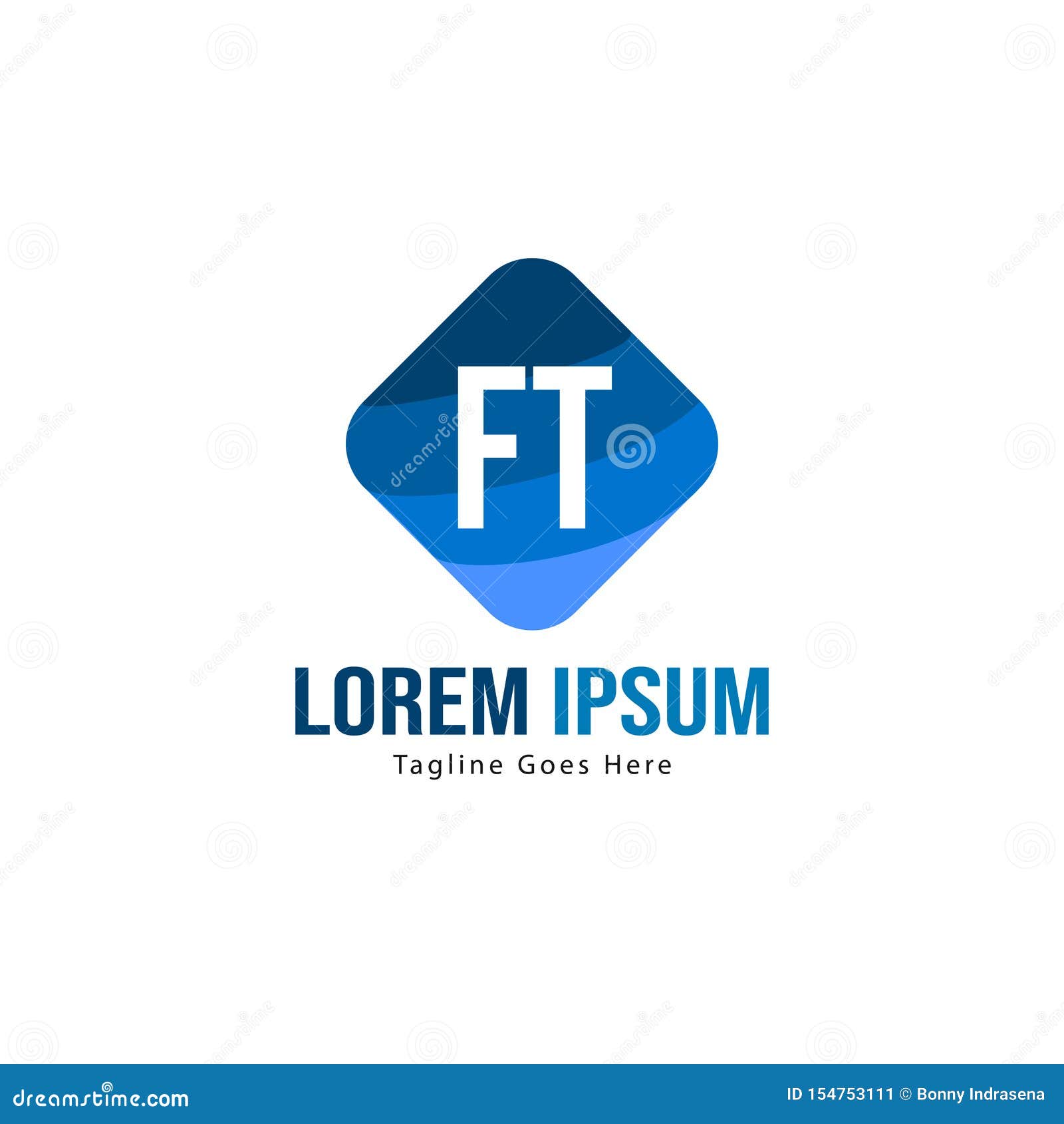 Initial FT Logo Template with Modern Frame. Minimalist FT Letter Logo ...