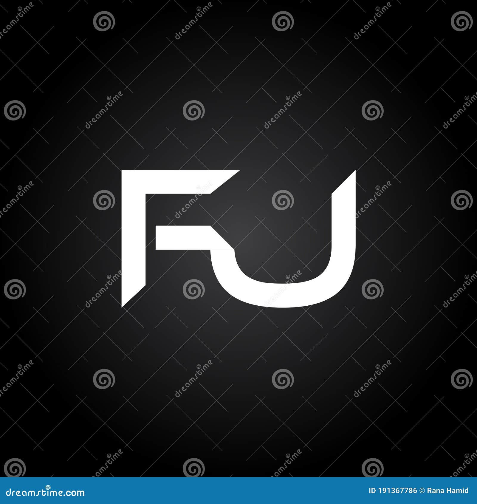 Initial FU Letter Logo with Creative Modern Business Typography Vector ...