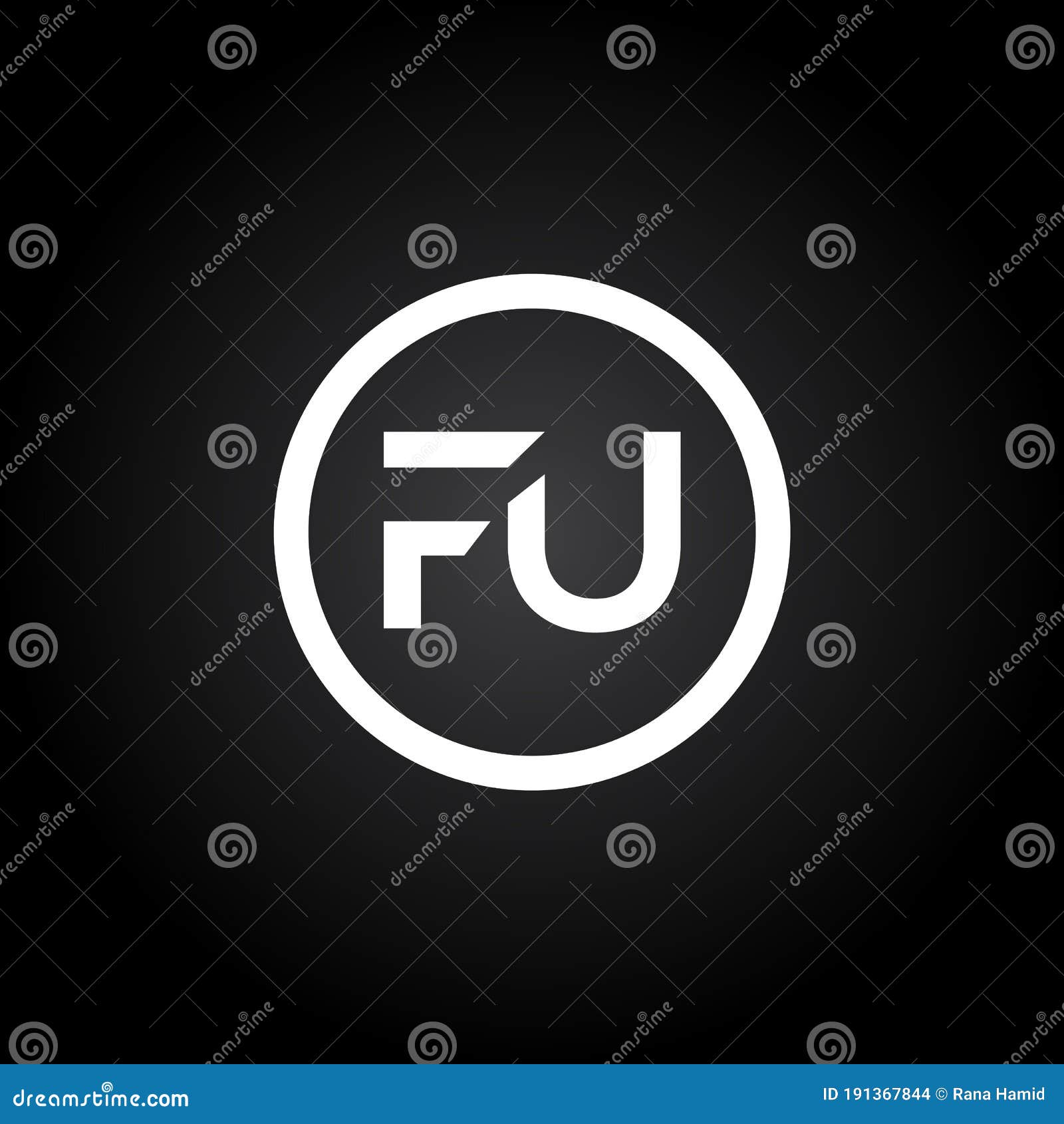 Initial FU Letter Logo with Creative Modern Business Typography Vector ...