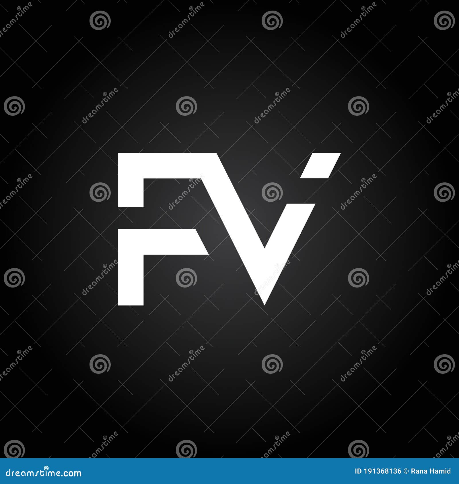 Initial FV Letter Logo with Creative Modern Business Typography Vector ...