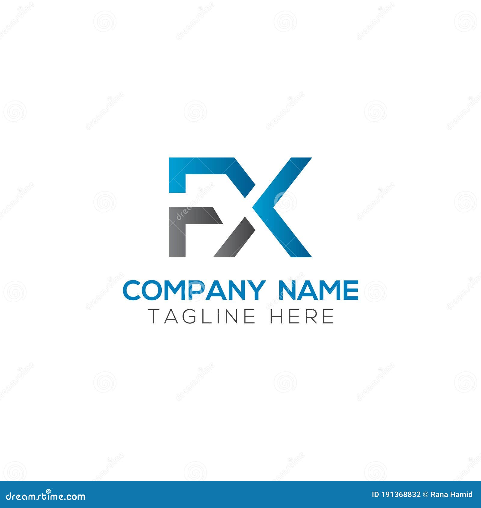 Initial FX Letter Logo with Creative Modern Business Typography Vector ...
