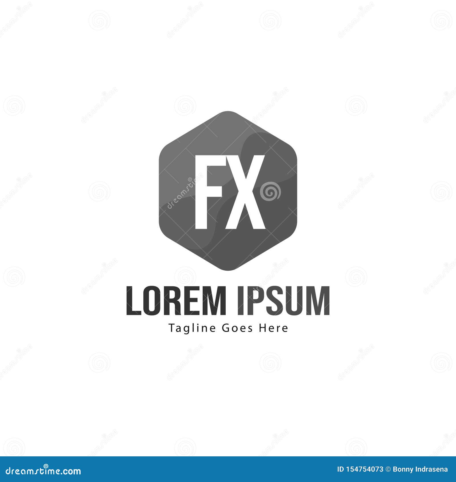 Initial FX Logo Template with Modern Frame. Minimalist FX Letter Logo ...