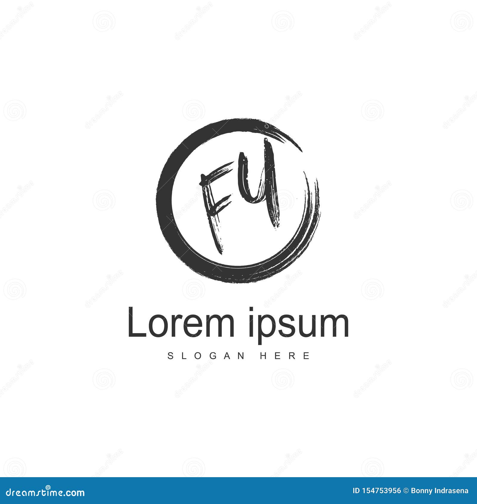 Initial FY Logo Template with Modern Frame. Minimalist FY Letter Logo ...
