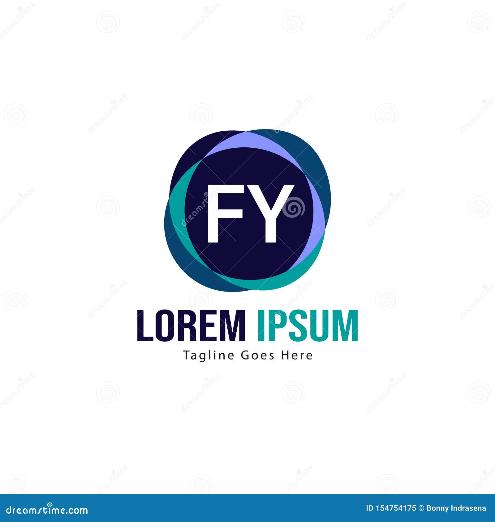 Initial FY Logo Template with Modern Frame. Minimalist FY Letter Logo ...