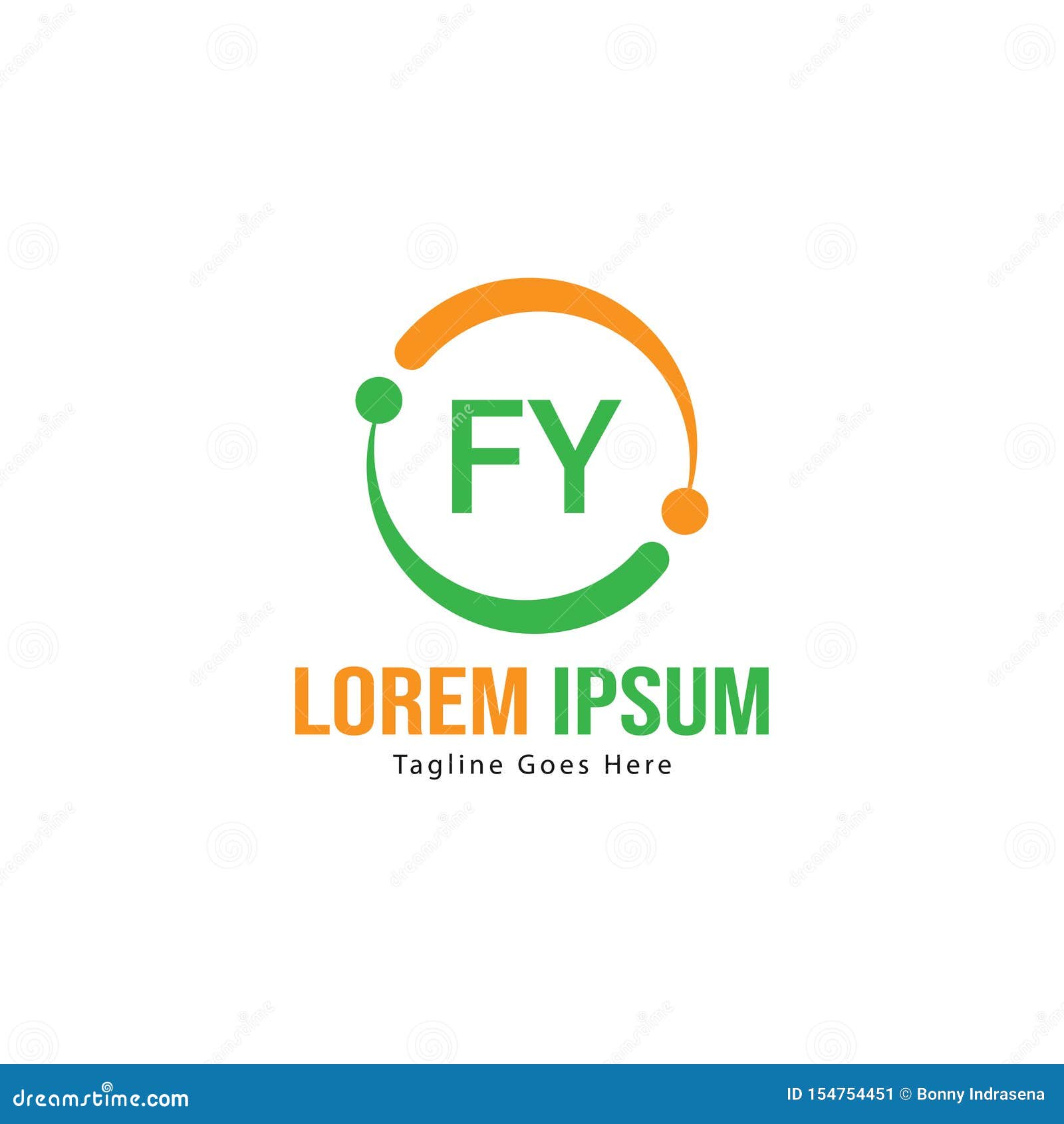 Initial FY Logo Template with Modern Frame. Minimalist FY Letter Logo ...