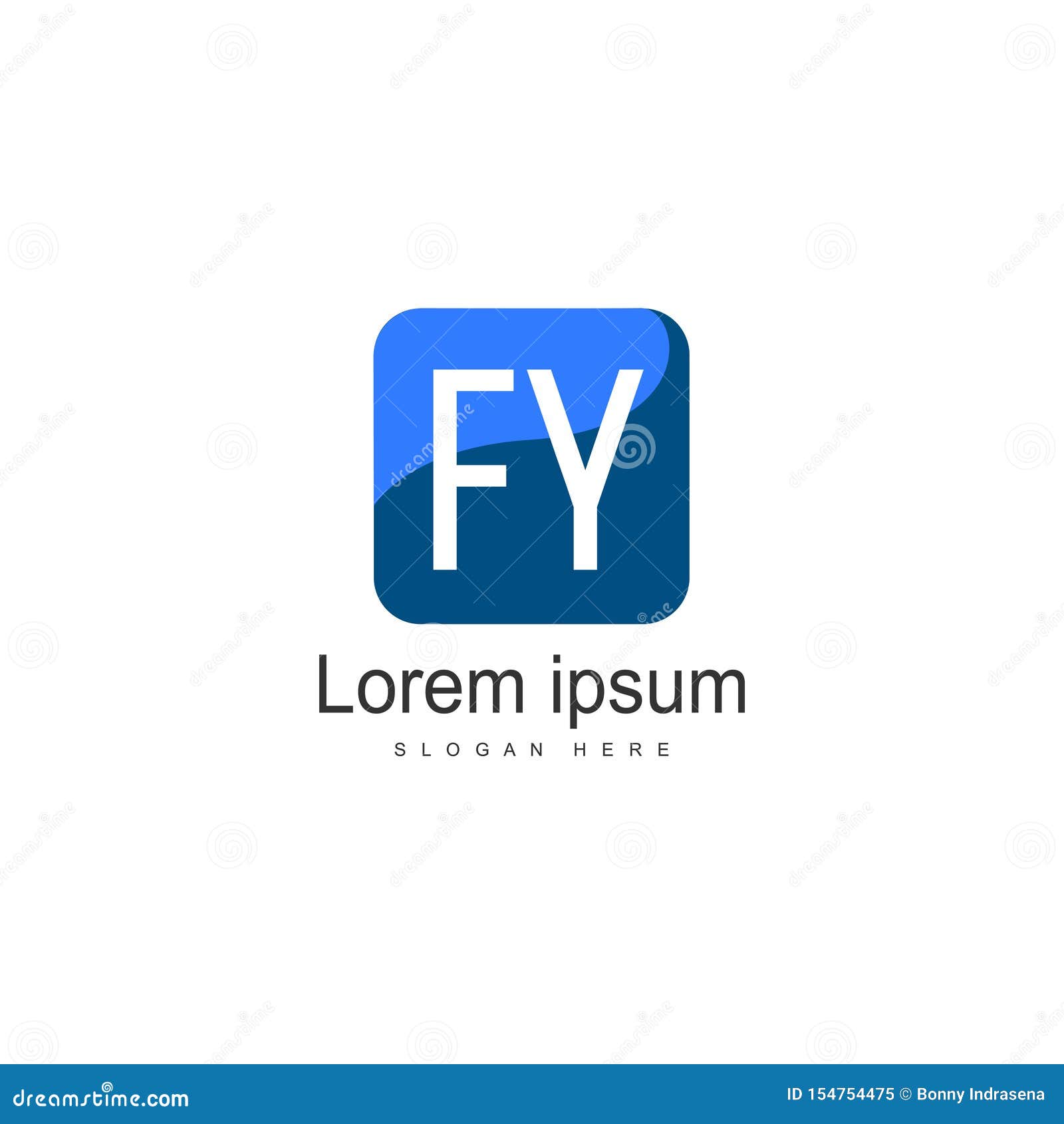 Initial FY Logo Template with Modern Frame. Minimalist FY Letter Logo ...