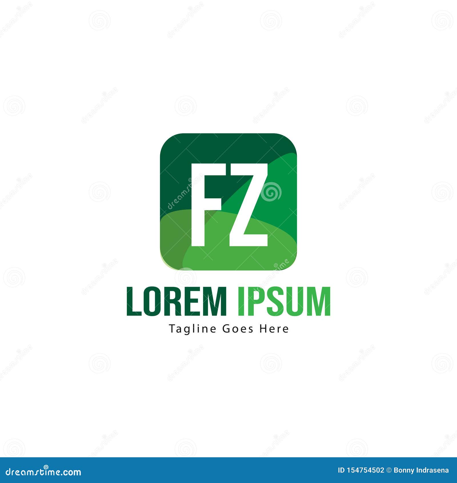 Initial FZ Logo Template with Modern Frame. Minimalist FZ Letter Logo ...