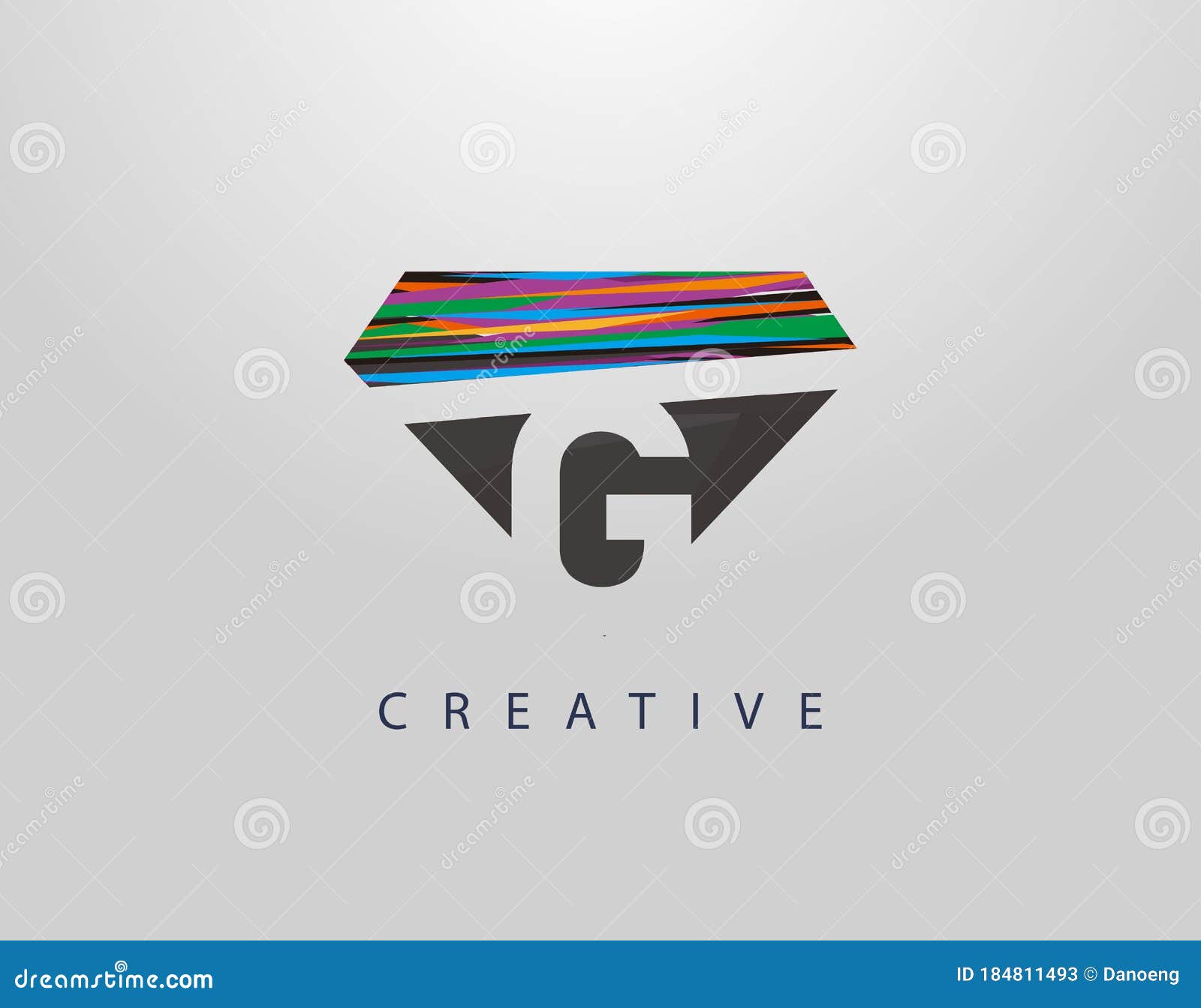 Initial G Abstract Diamond Logo. Creative G Letter Design with Colorful ...