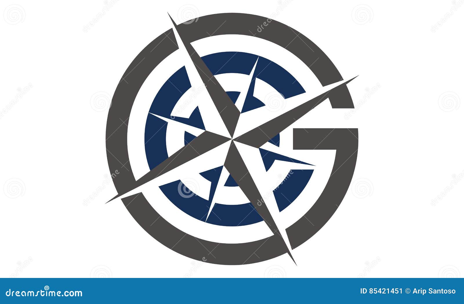 Initial G Compass stock vector. Illustration of exploration - 85421451