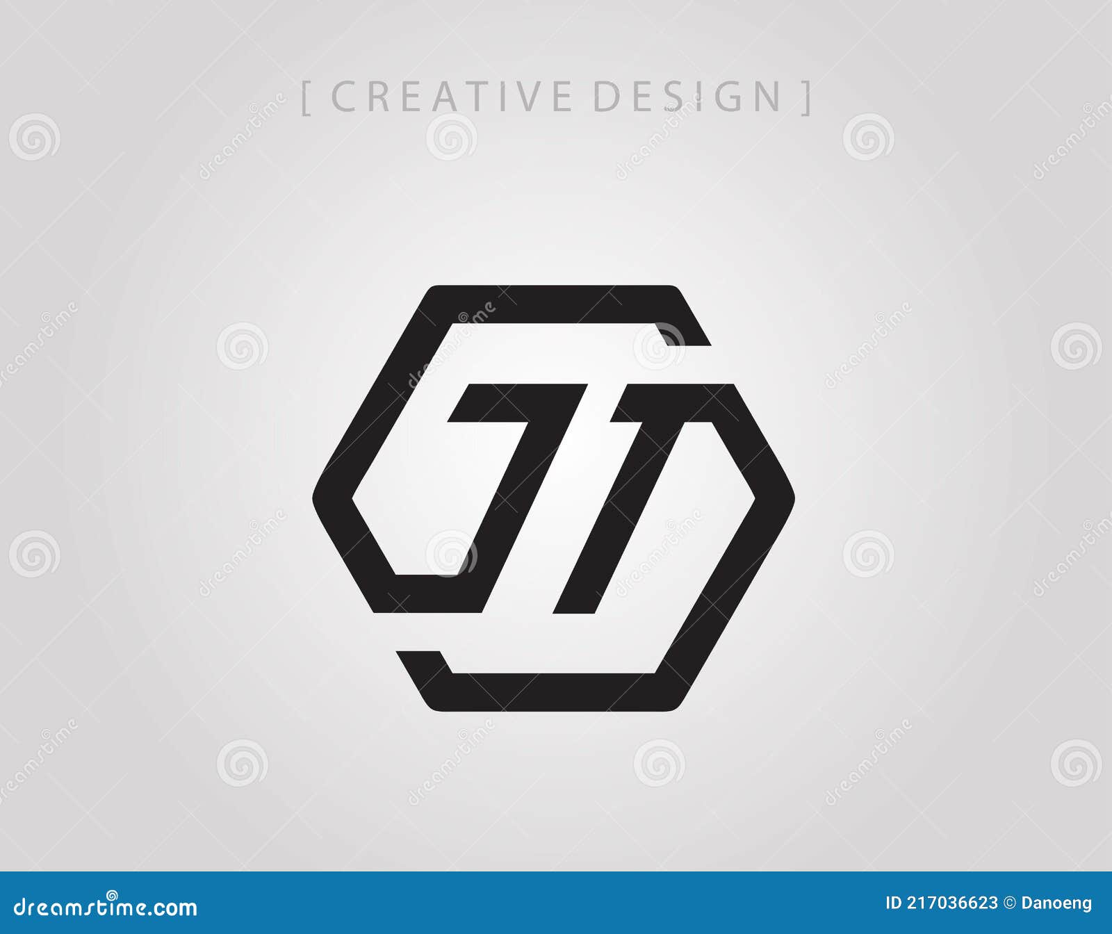 Initial G, D, GD Hexagonal Mark Logo Icon Design Template Stock Vector ...