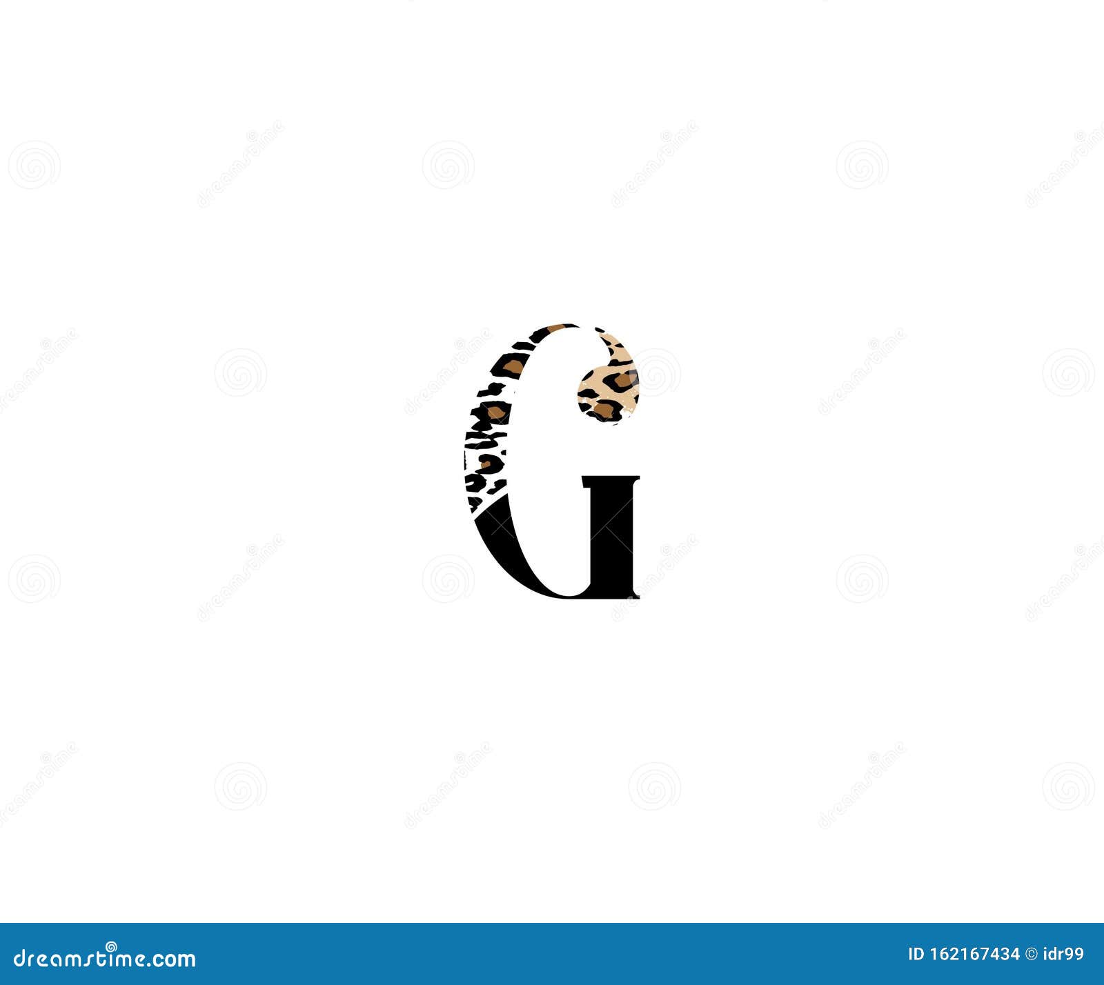 Initial G Letter with Luxury Leopard Pattern Logotype Stock ...