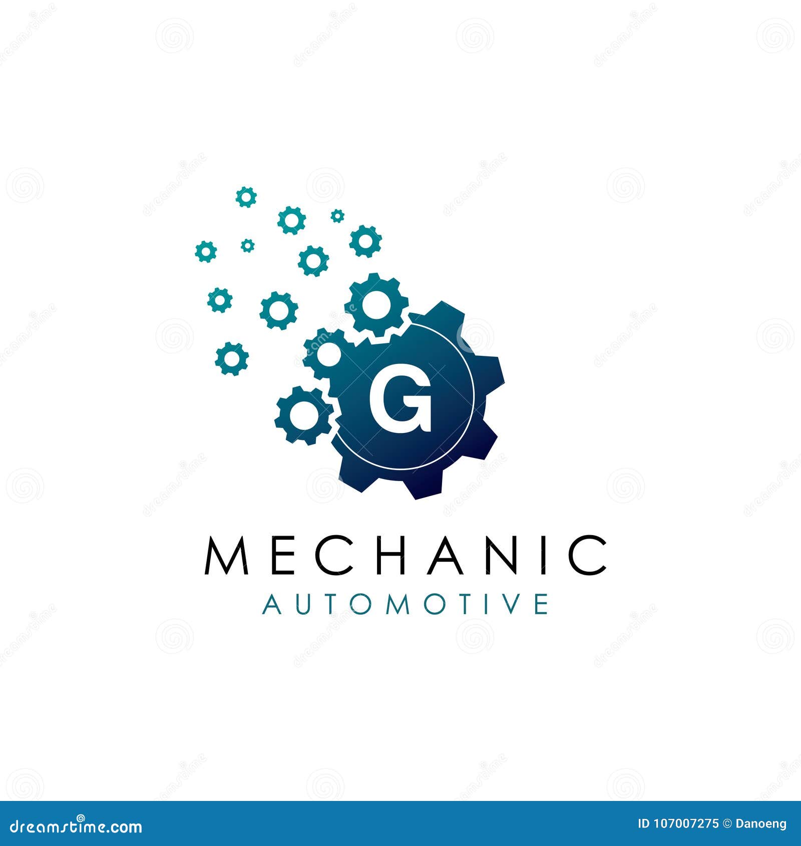 Initial G Mechanic Gear Logo Vector. Stock Illustration - Illustration ...