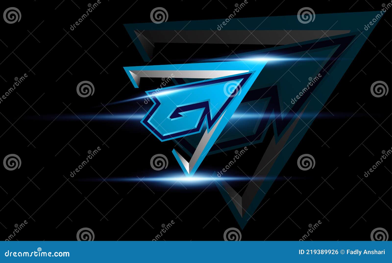 Initial G with Shield, Vector Initial Letter Monogram Esport, Twitch ...
