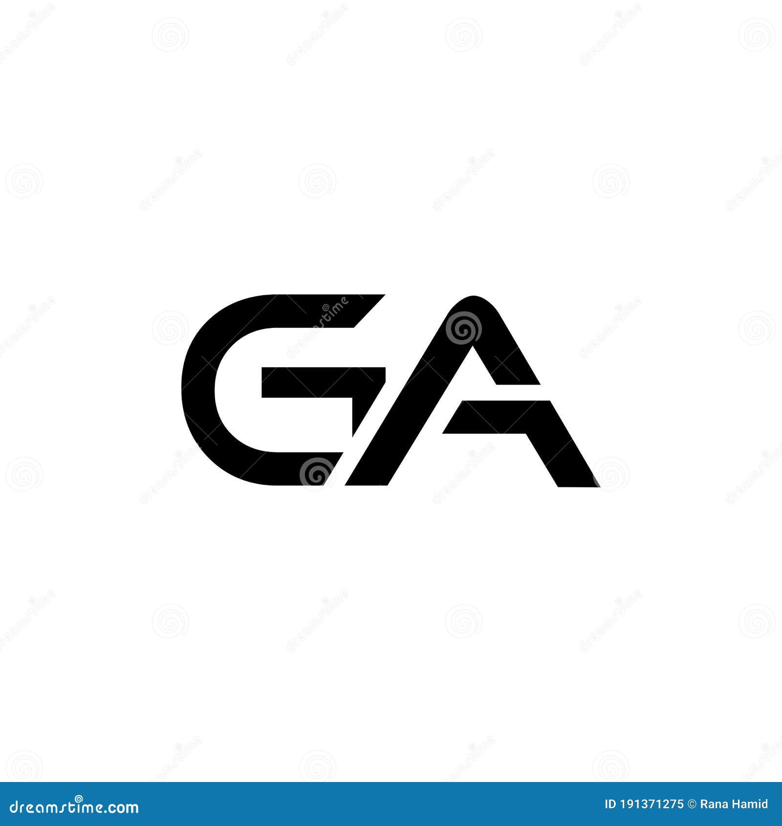 Initial GA Letter Logo with Creative Modern Business Typography Vector ...