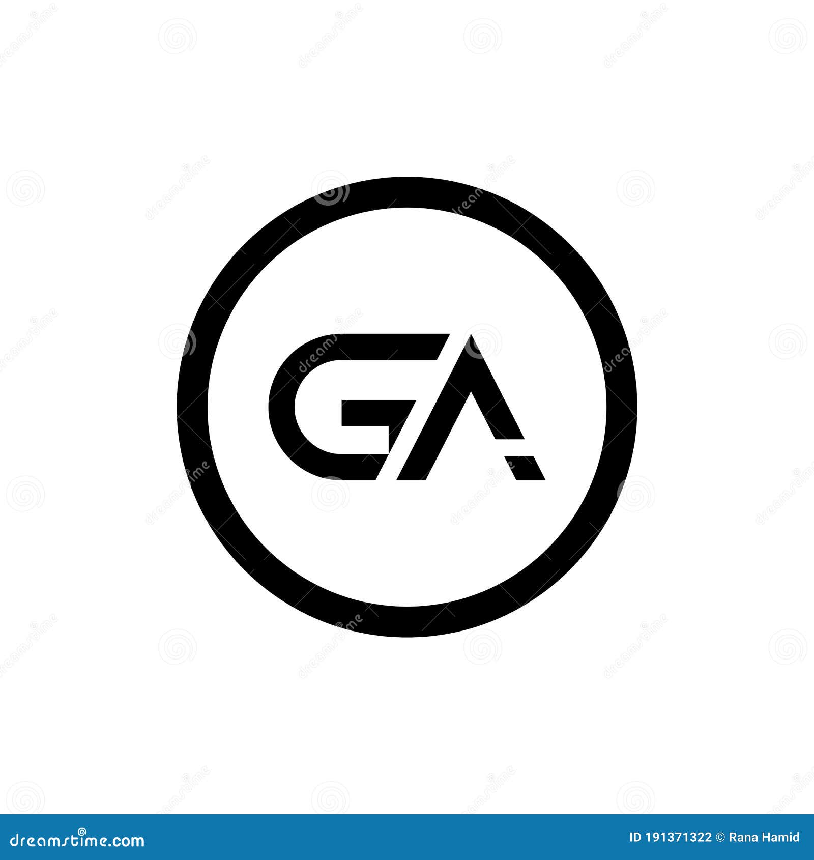 Initial GA Letter Logo with Creative Modern Business Typography Vector ...