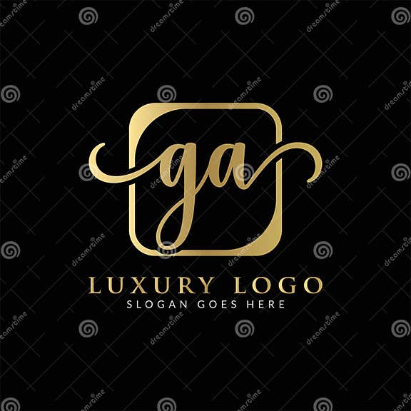 Initial GA Letter Logo Creative Modern Typography Vector Template ...