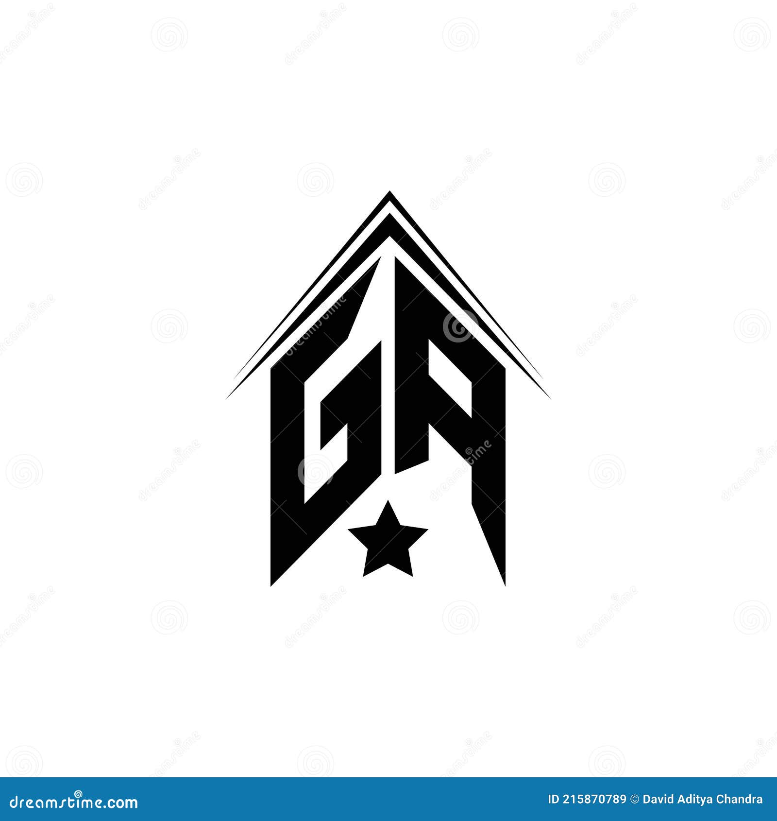 Initial GA Logo Design with Shape Style, Logo Business Branding Stock ...