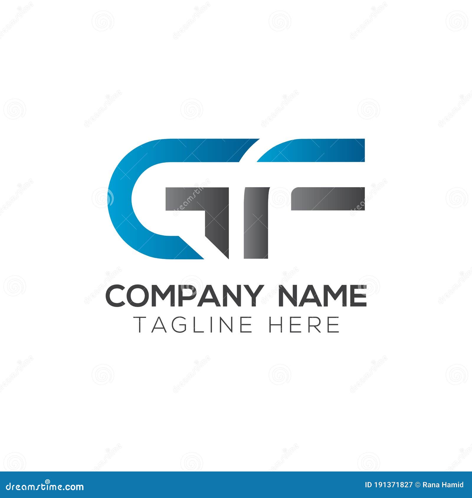 Initial GF Letter Logo with Creative Modern Business Typography Vector ...