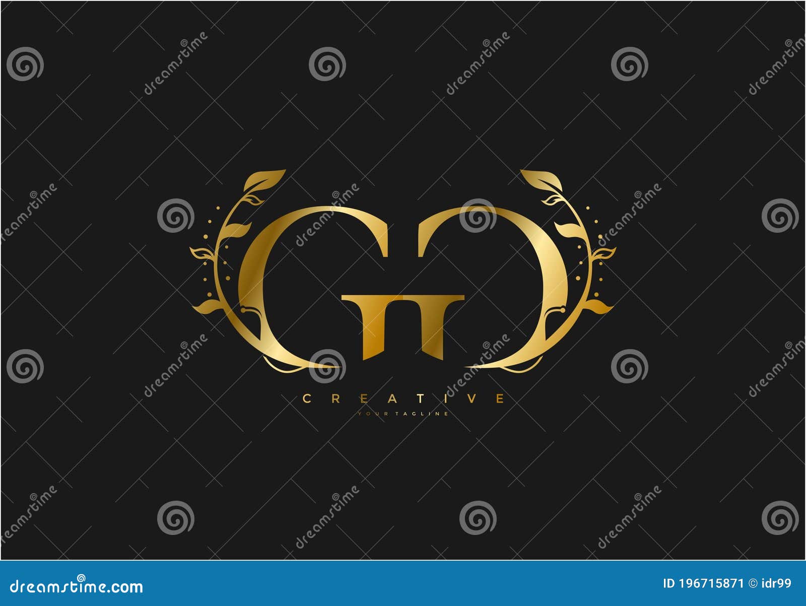 Initial GG Letter Linked Swoosh Rounded Monogram Logotype Stock Vector ...