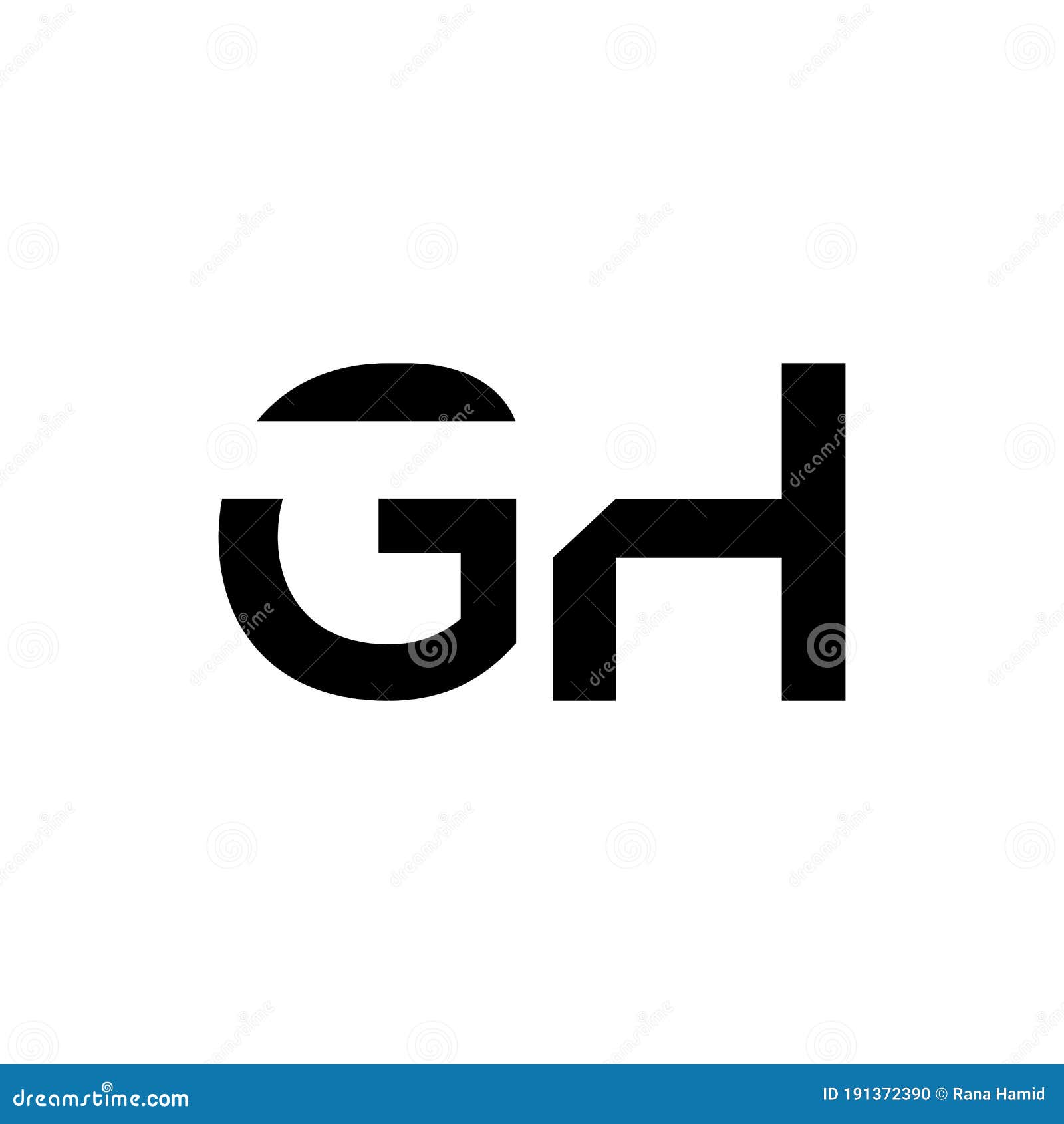 Initial GH Letter Logo with Creative Modern Business Typography Vector ...
