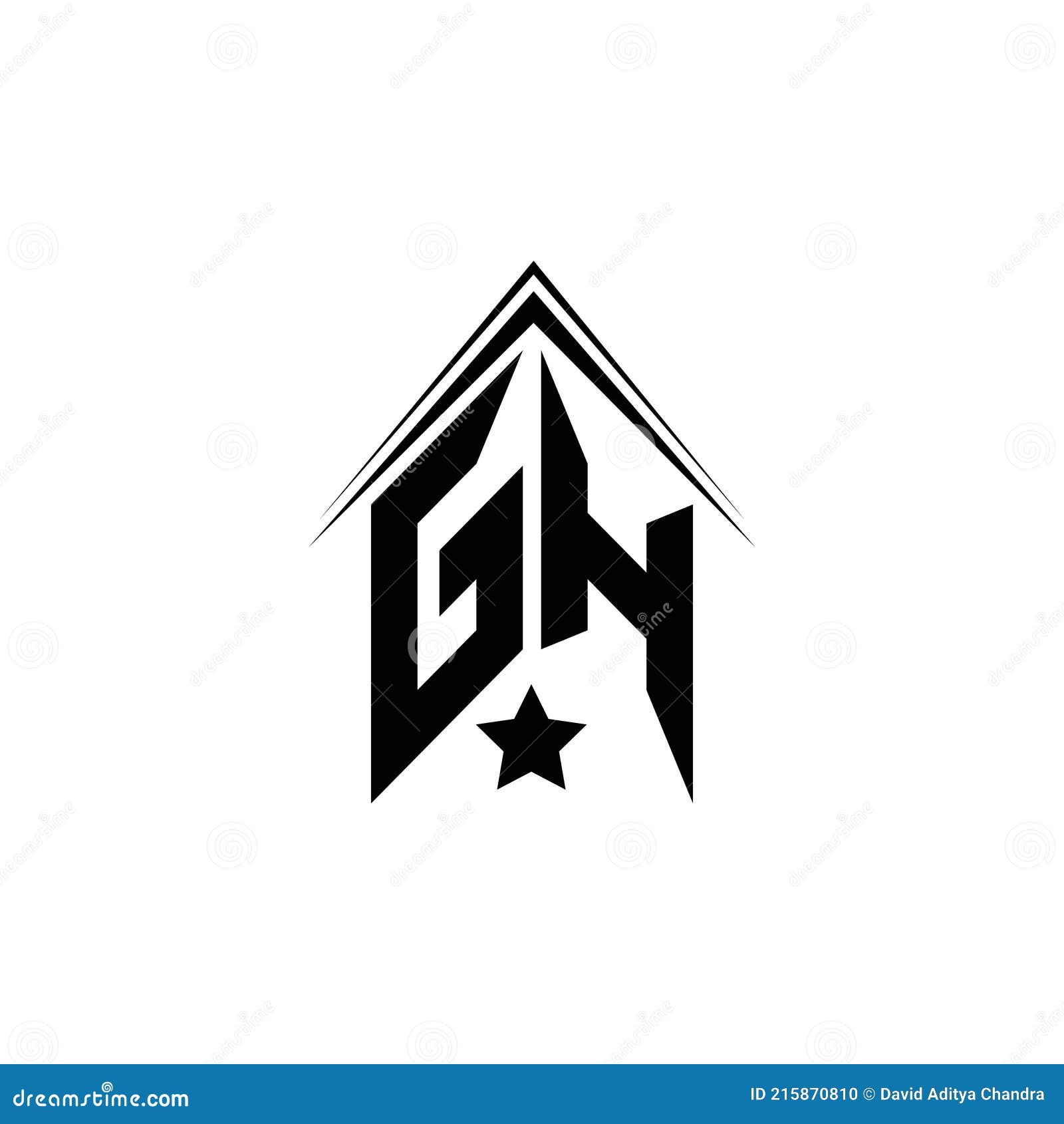 Initial GH Logo Design with Shape Style, Logo Business Branding Stock ...