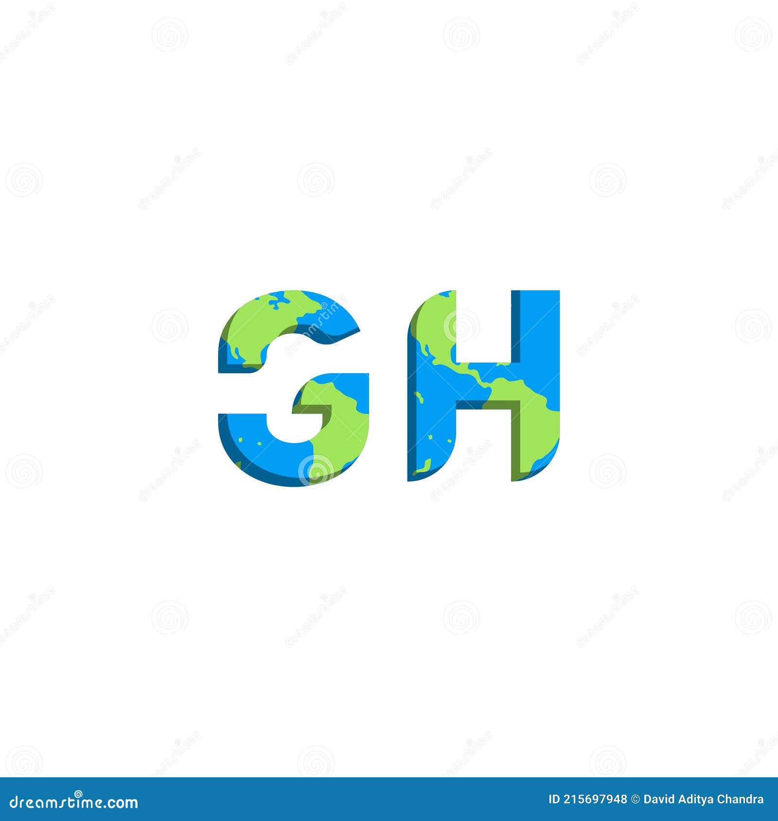 Initial GH Logo Design with World Map Style, Logo Business Branding ...