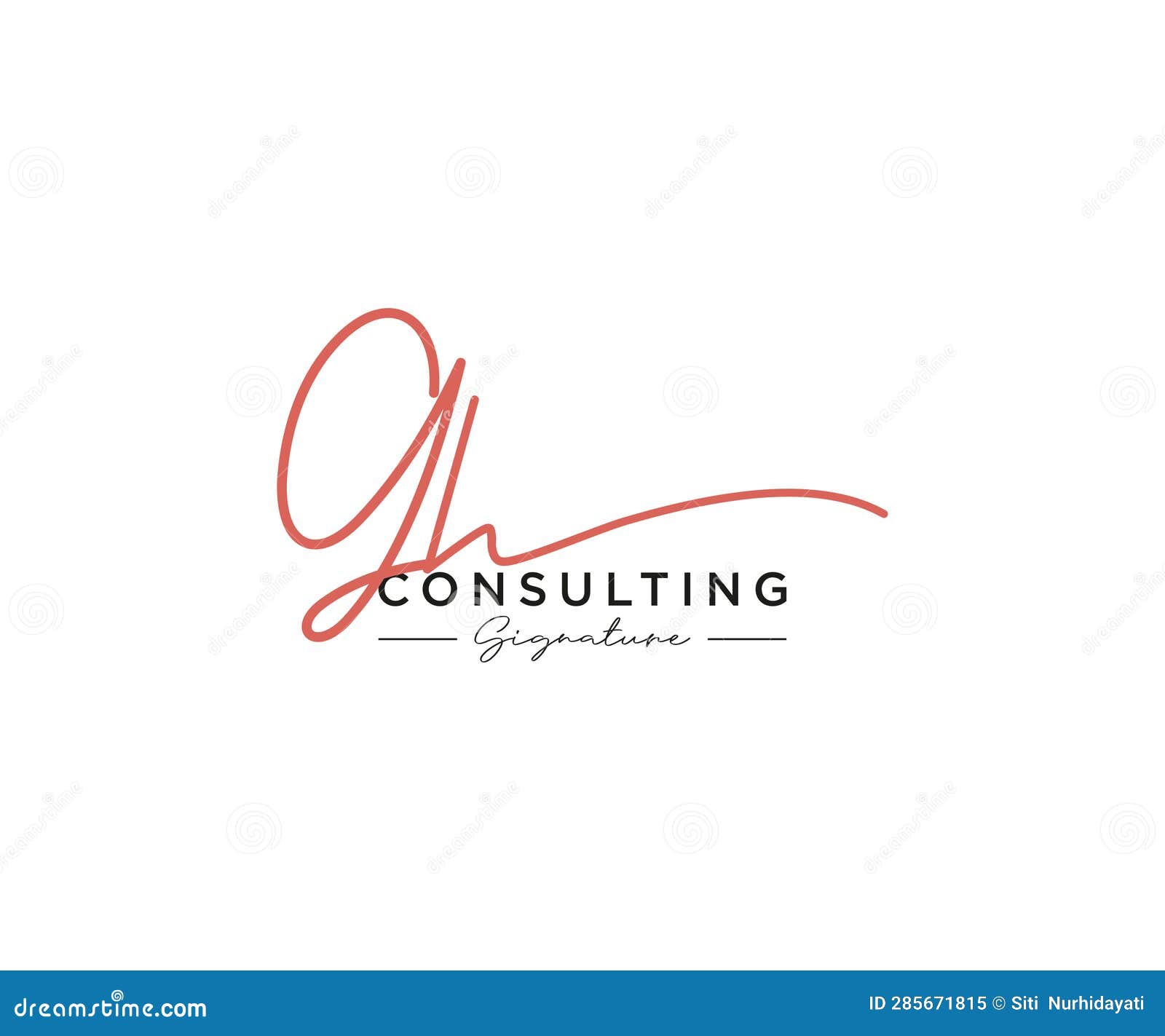 Initial GH Signature Logo Collection Template Vector. Hand Drawn ...