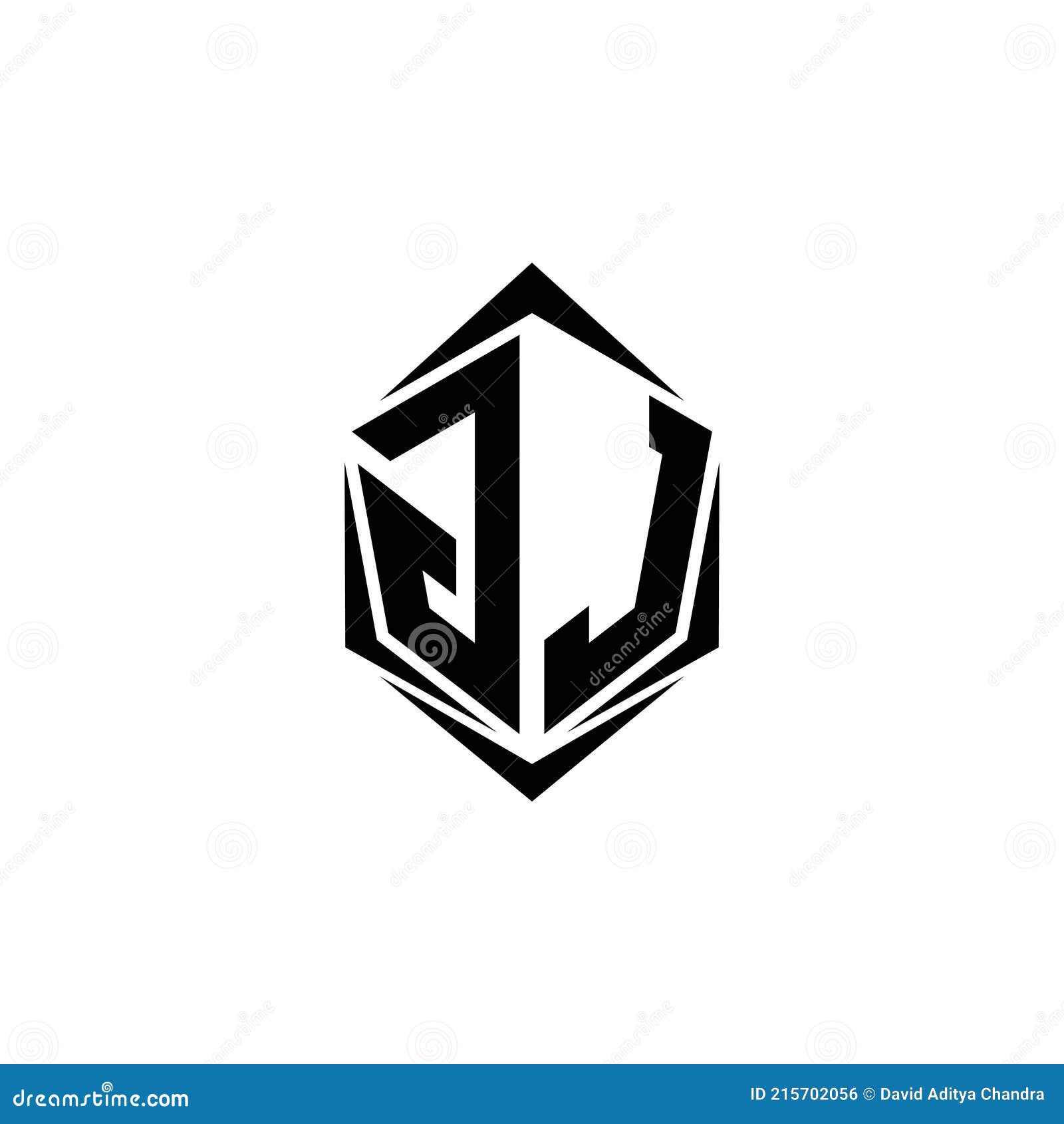 Initial GJ Logo Design with Shield Style, Logo Business Branding Stock ...