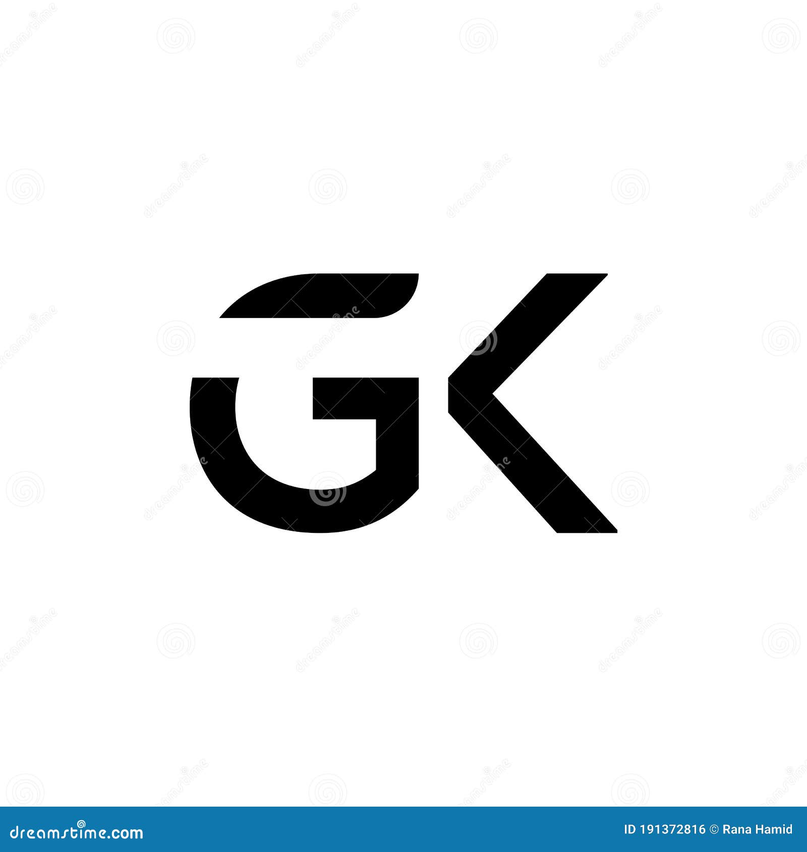 Initial GK Letter Logo with Creative Modern Business Typography Vector ...