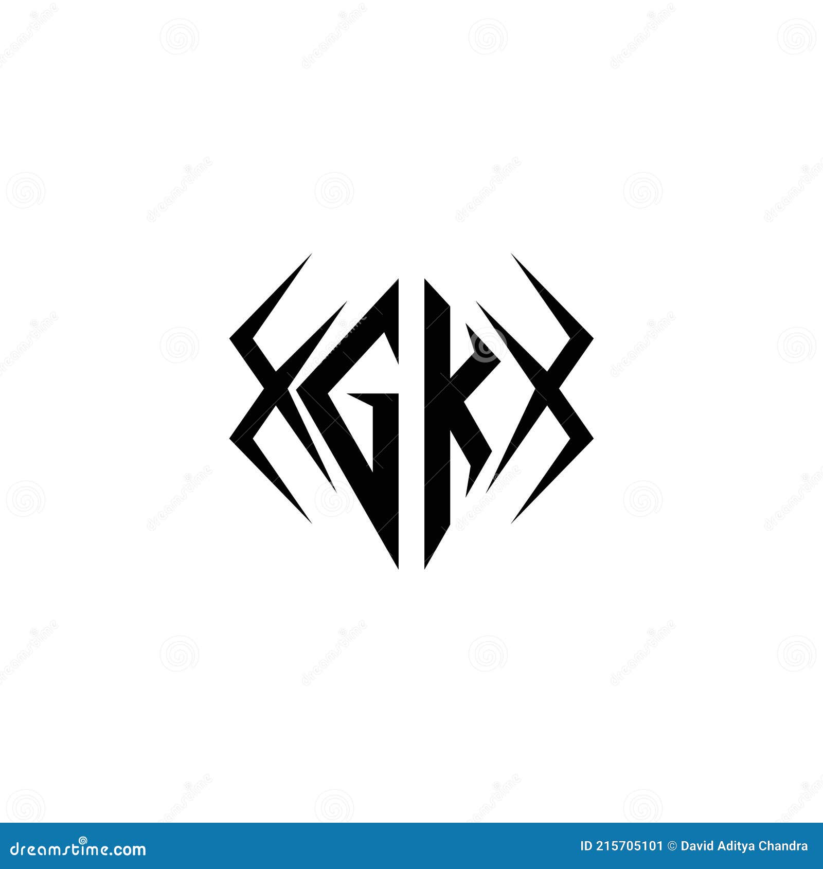Initial GK Logo Design with Cool Style, Logo Business Branding Stock ...