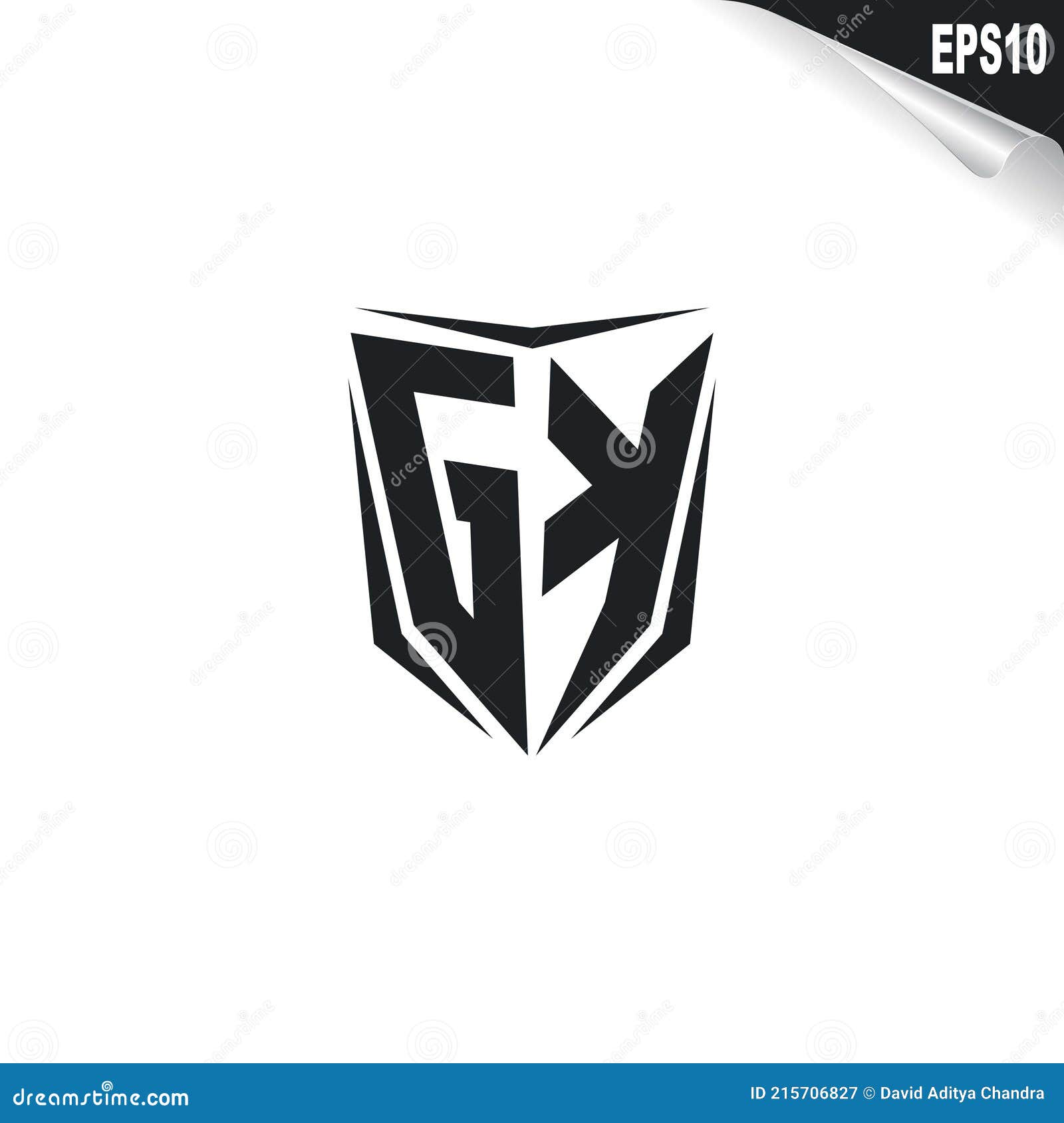 Initial GK Logo Design with Shield Style, Logo Business Branding Stock ...