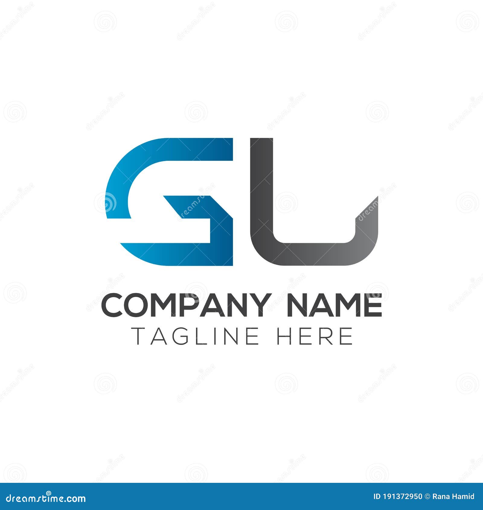 Initial GL Letter Logo with Creative Modern Business Typography Vector ...
