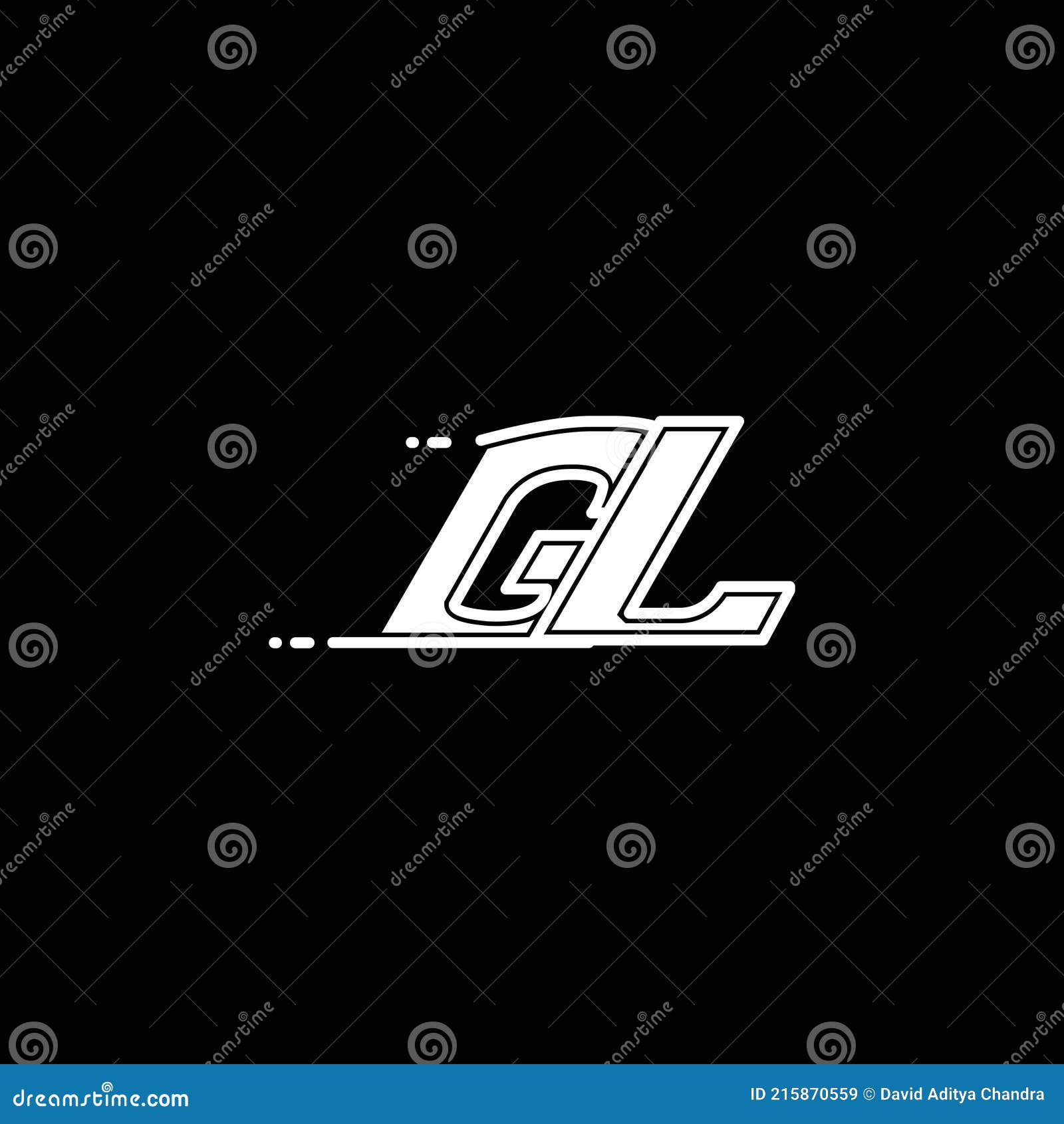 Initial GL Logo Design with Shape Style, Logo Business Branding Stock ...