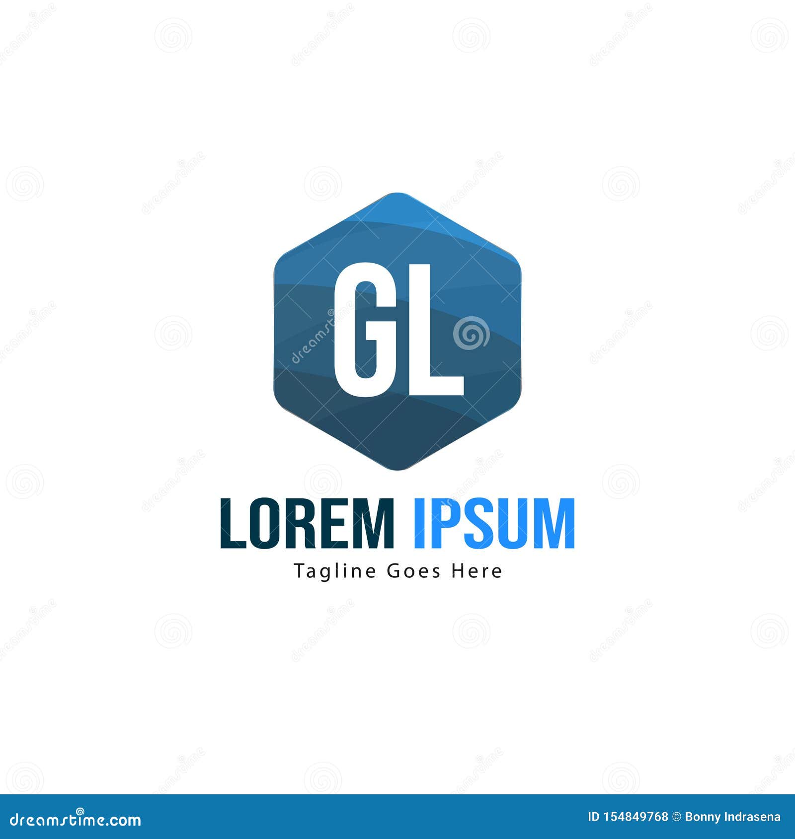 Initial GL Logo Template with Modern Frame. Minimalist GL Letter Logo ...