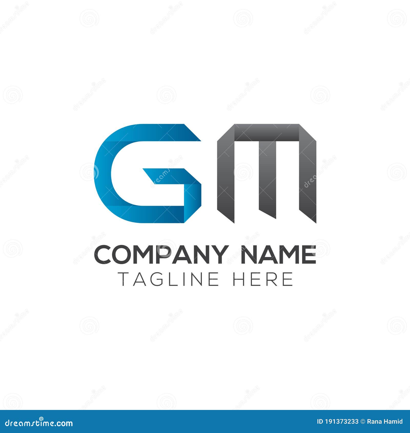Initial GM Letter Logo with Creative Modern Business Typography Vector ...