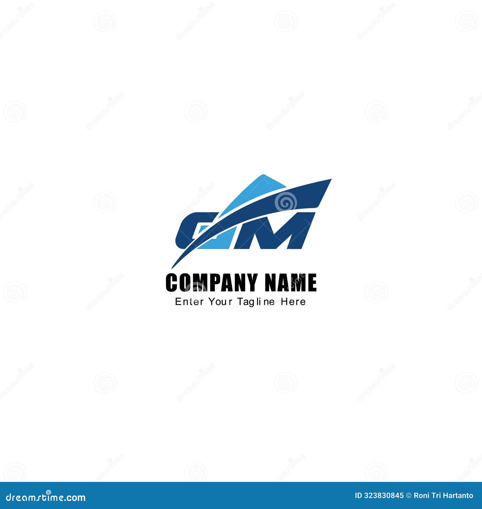 Initial GM Logo Design Inspiration.modern Logotype GM Design with BLUE ...